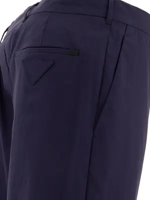 Prada Logo Patch Straight-leg Trousers