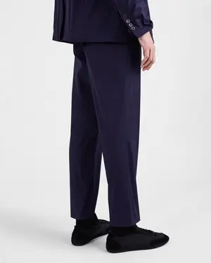 Prada Logo Patch Straight-leg Trousers