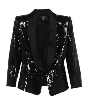 Balmain Sequined Lapel Blazer