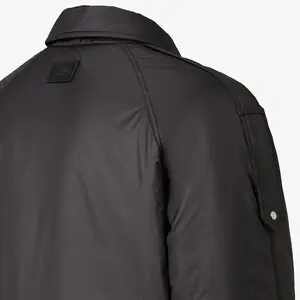 Fendi Single-breasted Gabardine Jacket With Micro Ff Detail - Black