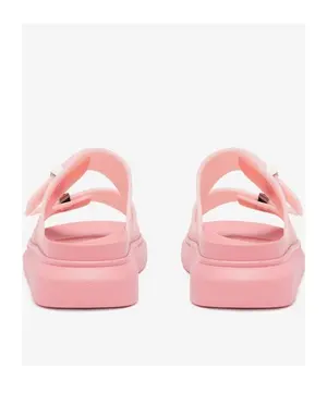 Alexander McQueen Hybrid Double Buckled Slides - Pink