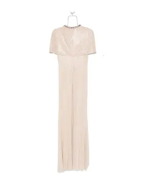 SELF-PORTRAIT Embellished Draped Maxi Dress