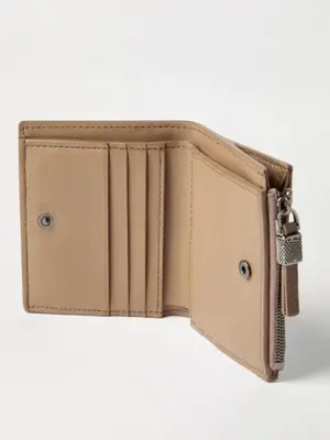 Brunello Cucinelli Small Zip-pocket Leather Wallet - Brown