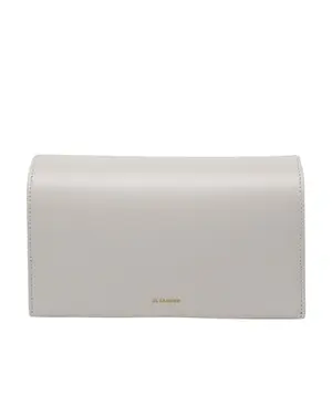 JIL SANDER Logo Embossed Foldover Crossbody Bag
