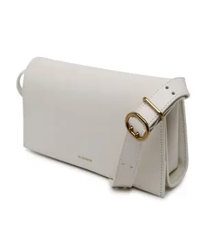 JIL SANDER Logo Embossed Foldover Crossbody Bag