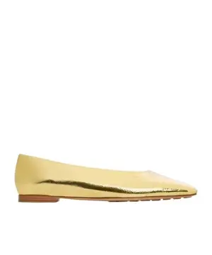 Bottega Veneta Sofia Ballerina Flats - Gold