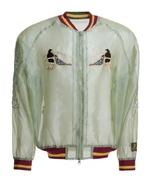 Kapital Sheer Pearl Mosquito Guard Bomber Jacket - Gray