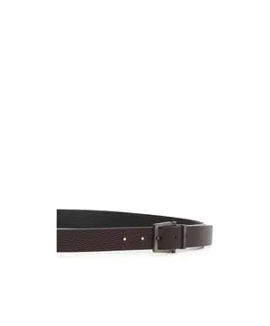 FERRAGAMO Reversible Leather Belt - Black