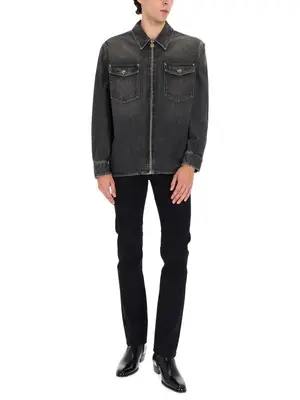 Versace Denim Zip-up Jacket - No