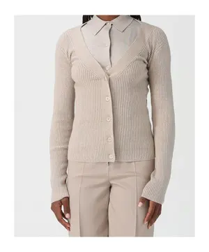 Max Mara Medeola Knitted Cardigan - Nude