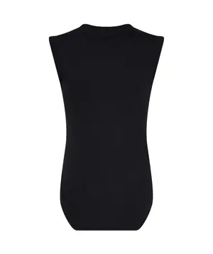 Attico Logo Embroidered Tank Top - Black