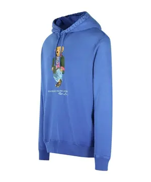 Polo Ralph Lauren Polo Bear Garment-dyed Fleece Hoodie - Blue