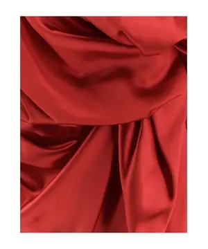 Dries Van Noten Dalant Asymmetric Satin Dress - Red