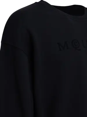 Alexander McQueen Logo Crewneck Sweatshirt - Black