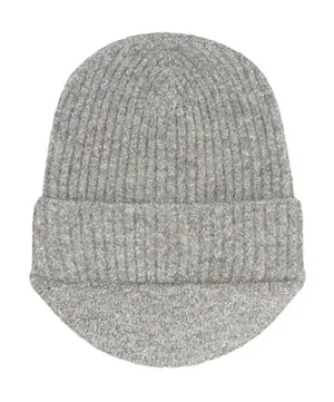 RANRA Mélange Effect Knitted Beanie - Grey