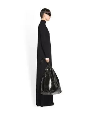 Balenciaga Asymmetrical High-neck Long-sleeve Dress