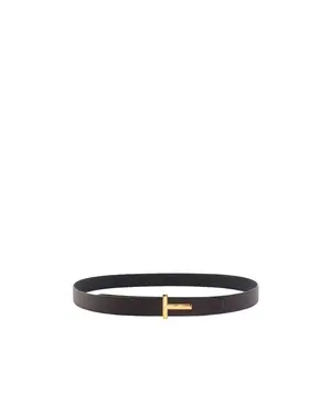 TOM FORD T Plaque Belt - Black