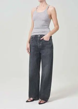 AGOLDE Ribbed Scoop Neck Tank Top