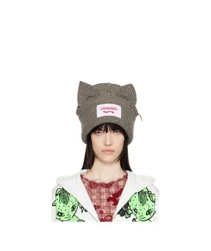 CHARLES JEFFRREY LOVERBOY Supersized Chunky Ears Beanie - Grey