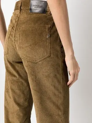 DONDUP Logo-patch Corduroy Flared Trousers
