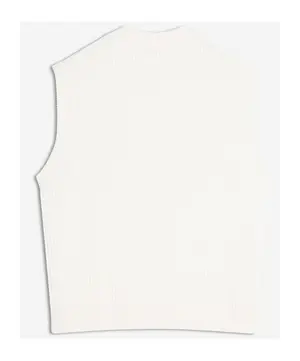 Maison Kitsuné Ribbed Knit Vest With Fox Head Embroidery