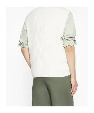 Maison Kitsuné Ribbed Knit Vest With Fox Head Embroidery
