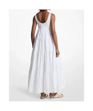 Michael Kors Stretch Tiered Maxi Dress - White