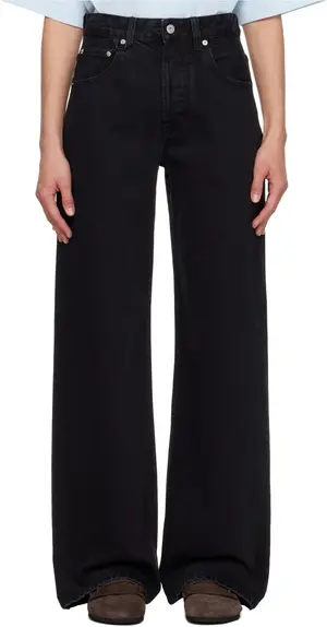 Jacquemus Le De-nimes Wide Leg Jeans - Black