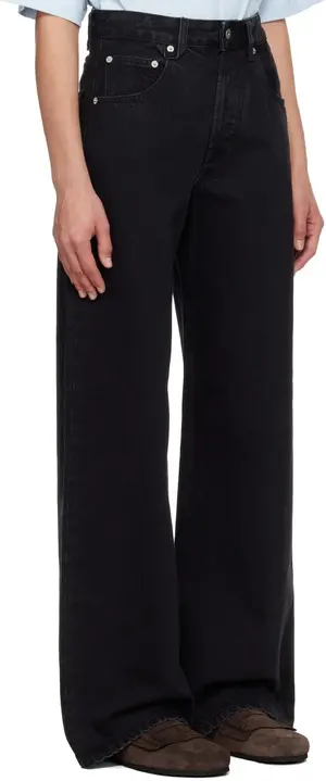 Jacquemus Le De-nimes Wide Leg Jeans - Black