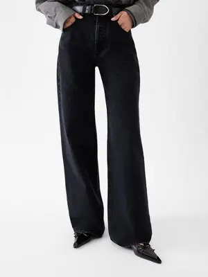 Jacquemus Le De-nimes Wide Leg Jeans - Black