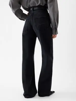 Jacquemus Le De-nimes Wide Leg Jeans - Black