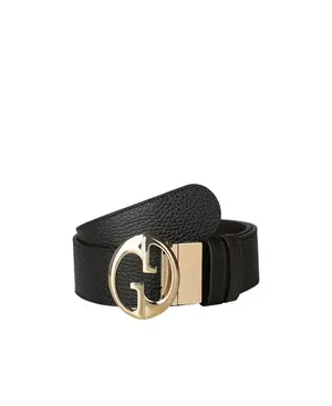 Gucci Logo Belt With Pin Buckle - Black