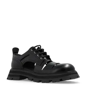 Alexander McQueen Lace-up Derby Shoes With Cut-out Detailing