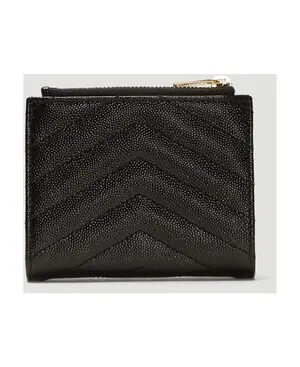 Saint Laurent Monogram Zipped Bi-fold Wallet