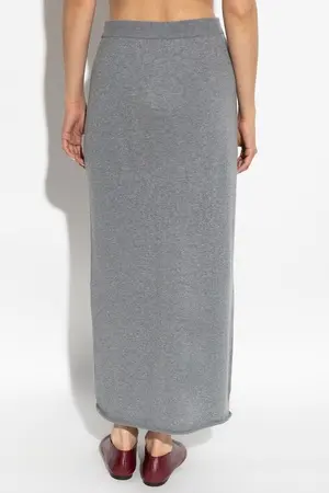 LISA YANG The Charlotta Ribbed Knit Maxi Skirt - Gray