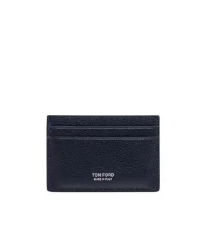TOM FORD Logo Printed Credit Card Case - Black