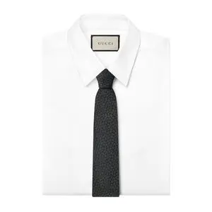Gucci Jacquard Embroidered Neck Tie