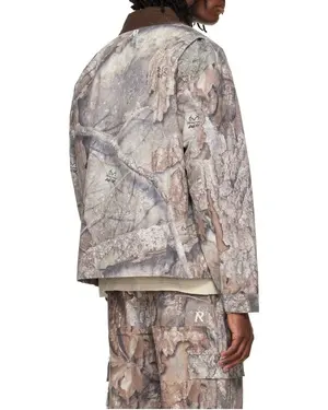 REPRESENT Camouflage Print Zip Up Jacket - Gray