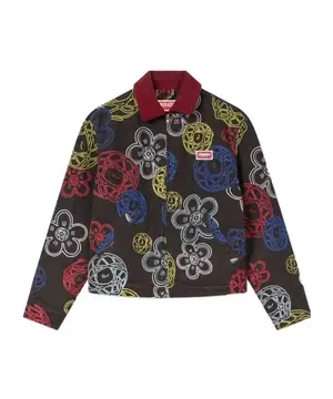 Kenzo Embroidered Zip-up Utility Jacket