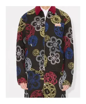 Kenzo Embroidered Zip-up Utility Jacket