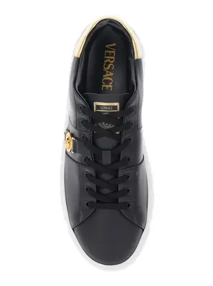 Versace Round Toe Lace-up Sneakers
