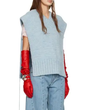 MAISON MARGIELA V-neck Ribbed Knit Vest