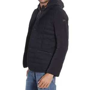 Emporio Armani Quilted Logo Hooded Jacket