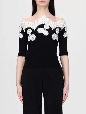 Ermanno Scervino Off-the-shoulder Lace Trimmed Knit Top