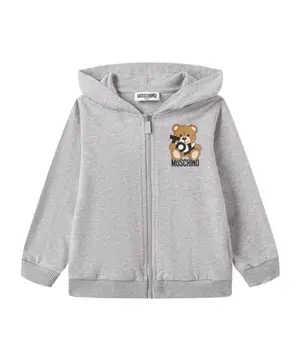 Moschino Hooded Tracksuit With Bear Print - Gray