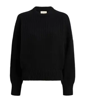 Khaite Lennox Cashmere Ribbed Crew Neck Sweater
