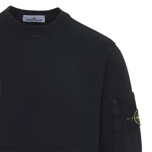 Stone Island Logo Patch Crewneck Sweatshirt - Navy Blue