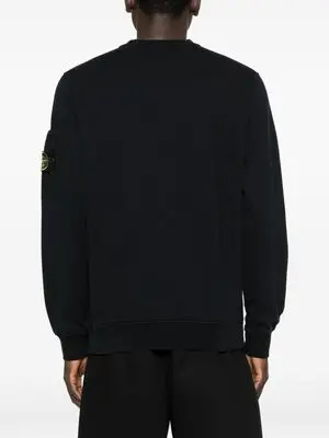 Stone Island Logo Patch Crewneck Sweatshirt - Navy Blue
