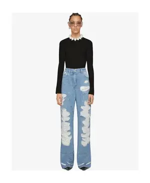 Givenchy Jersey Top With Graphic Cut-outs - Black
