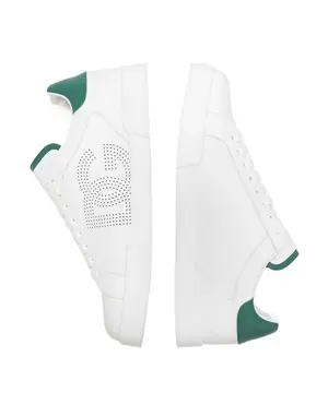 Dolce & Gabbana Portofino Dg Logo Perforated Leather Sneakers - White